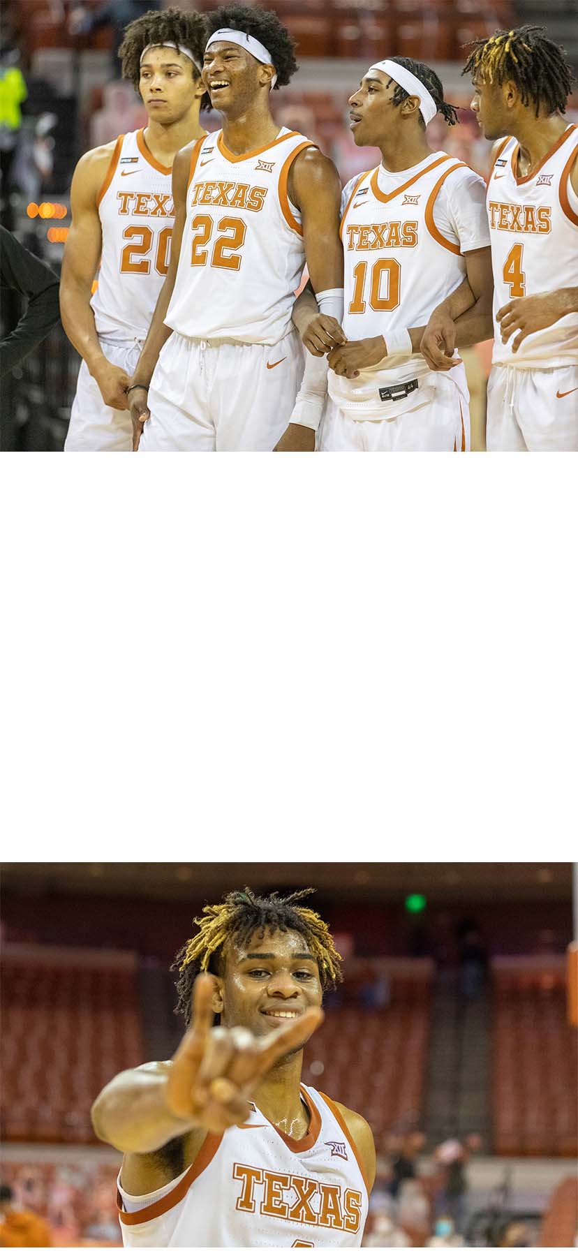 P2 – Texas Mens Basketball players and Greg Brown - Horns Illustrated