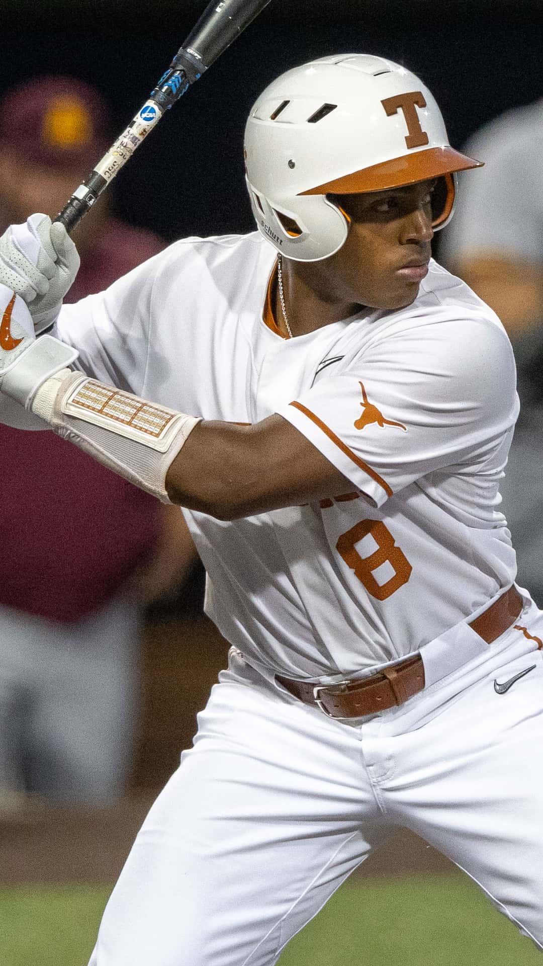 #8 Dylan Campbell at Bat - Horns Illustrated