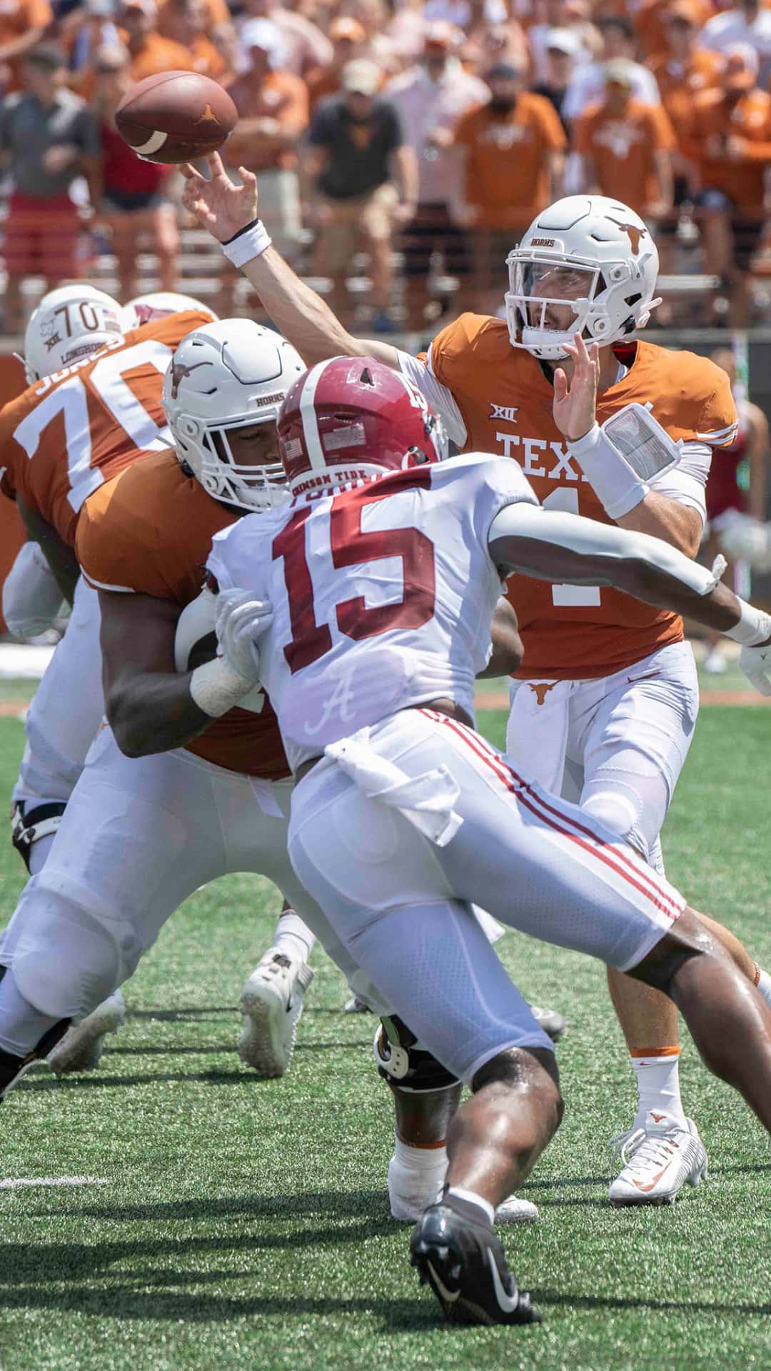 Texas offensive line gives Hudson Card time - Horns Illustrated