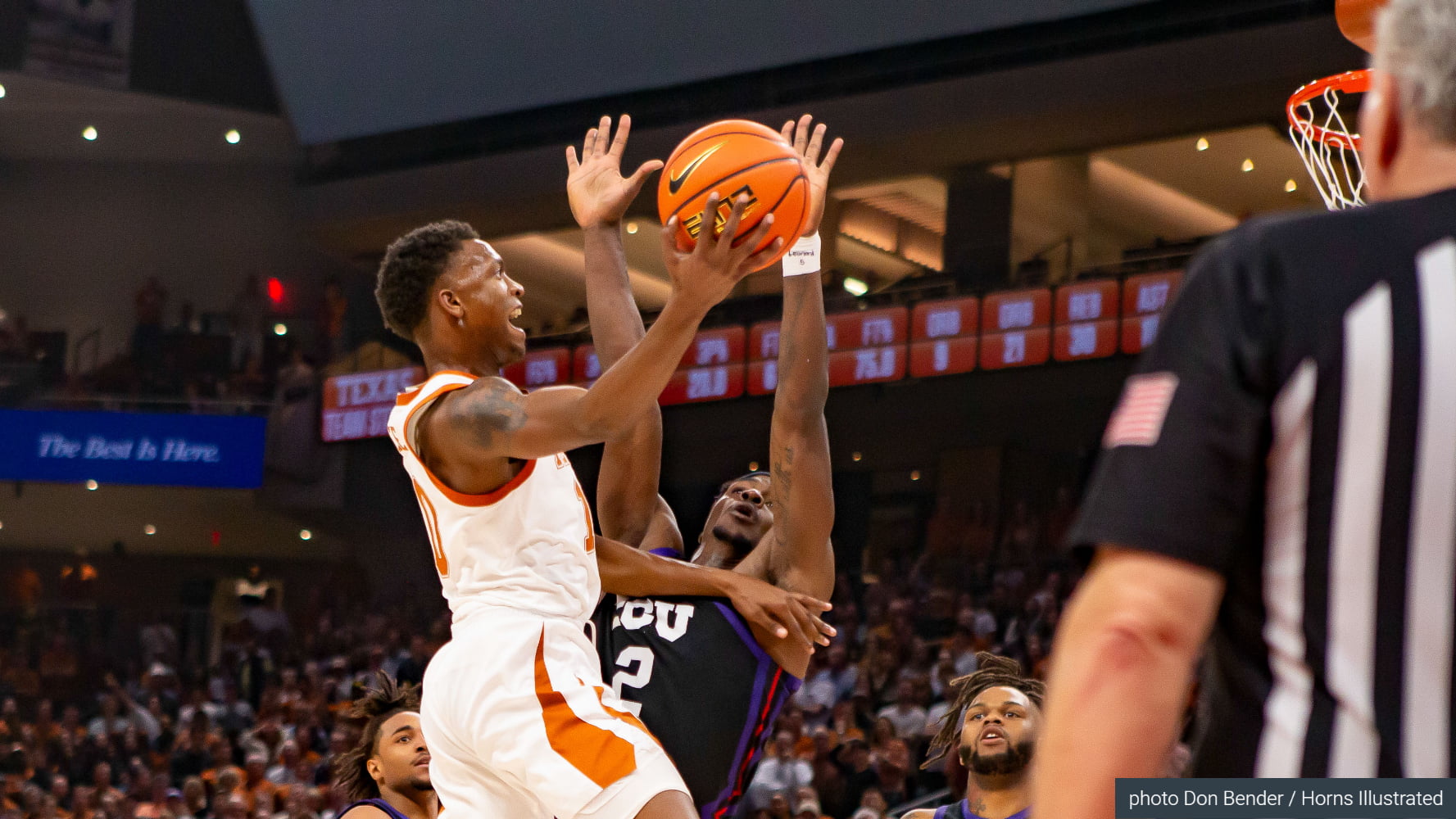 Jabari Rice to the basket - Horns Illustrated